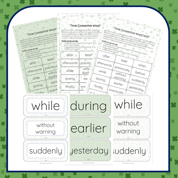 St Patrick's Time Connectives NO PREP Sentence Combining Game and ...