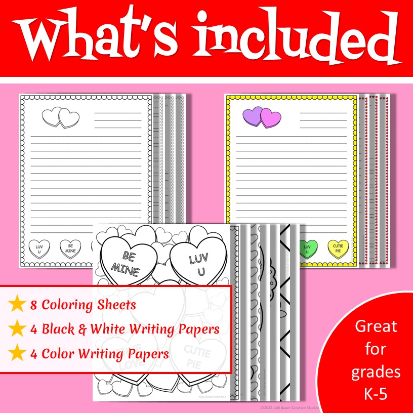 Valentine's Coloring Sheets - No Prep! | Made By Teachers