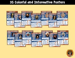 American Revolution Historical Figures Posters Worksheets | Made By ...