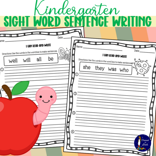 Kindergarten Sight Word Sentence Writing | Made By Teachers