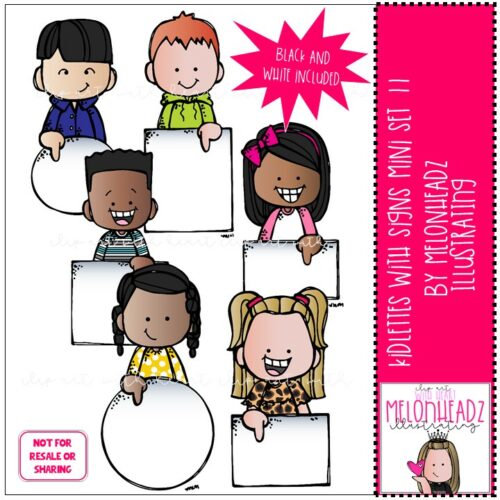 Kidlettes clipart with paper MINI by Melonheadz | Made By Teachers