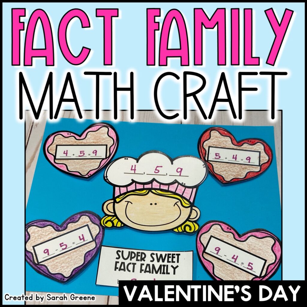Valentine Fact Family Math Craft | Made By Teachers