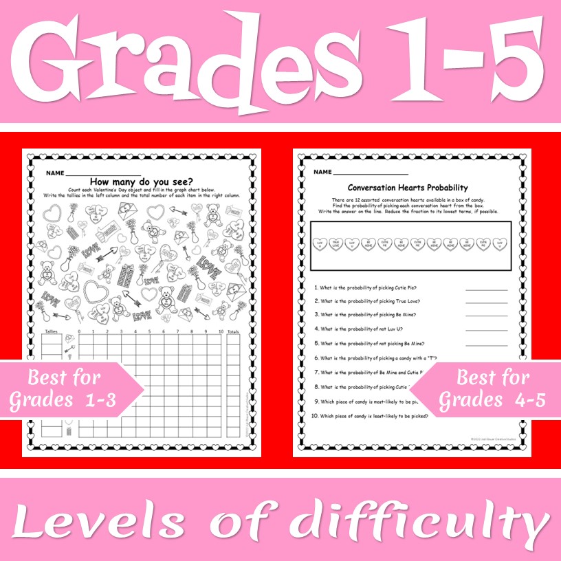 St. Valentine's Day Math Activity Sheets - No Prep! | Made By Teachers