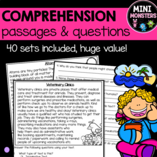 Second Grade Reading Comprehension Passages and Questions Worksheet ...