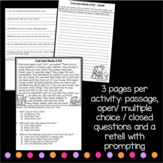 Second Grade Reading Comprehension Passages and Questions Worksheet ...