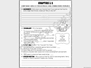 Chocolate Fever Novel Study Unit | Comprehension and Vocabulary with ...