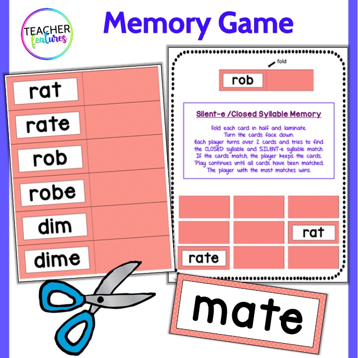 6 SYLLABLE TYPES & SYLLABLE DIVISION GAMES Open & Closed Syllables plus ...