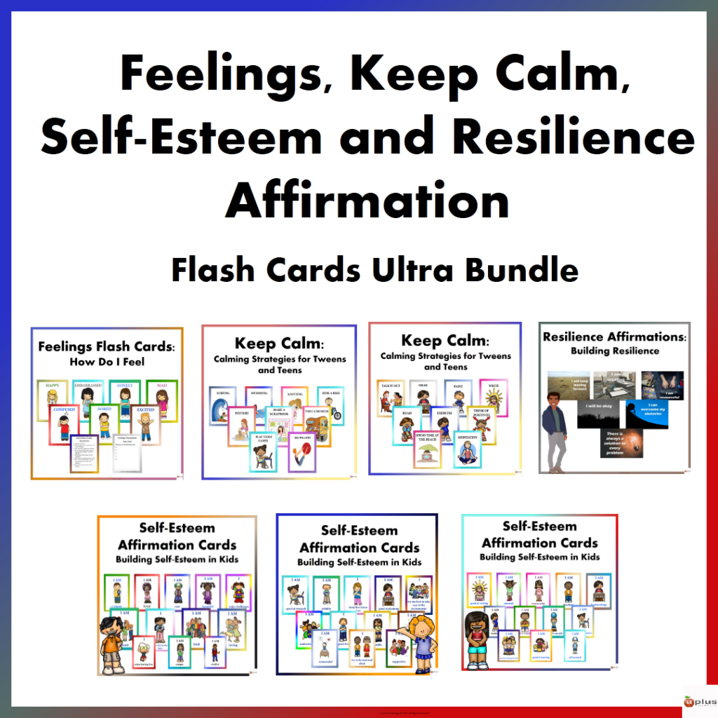 Feelings, Keep Calm,Self-Esteem, and Resilience Flash Cards Ultra ...