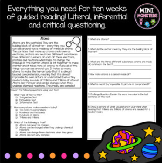 3rd & 4th Grade Reading Comprehension Passages and Questions, Set 4 ...