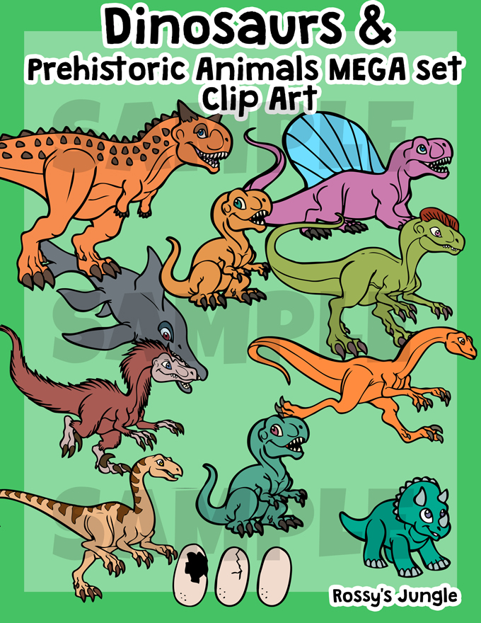 Dinosaurs and Prehistoric animals MEGA set | Made By Teachers