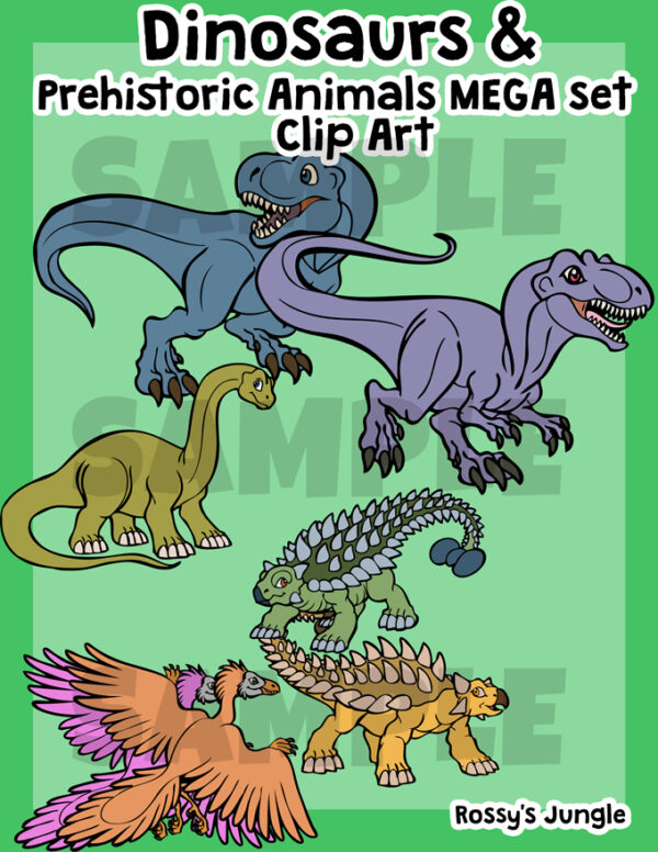 Dinosaurs and Prehistoric animals MEGA set | Made By Teachers