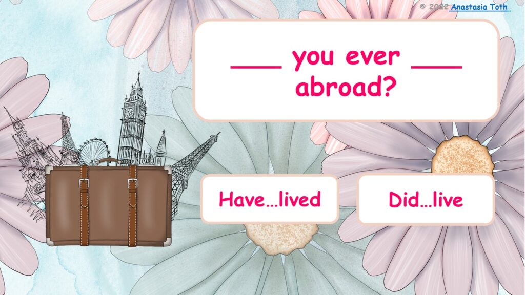 PRESENT PERFECT or PAST SIMPLE interactive game quiz test ESL activity ...