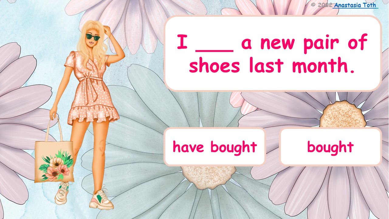 PRESENT PERFECT or PAST SIMPLE interactive game quiz test ESL activity ...