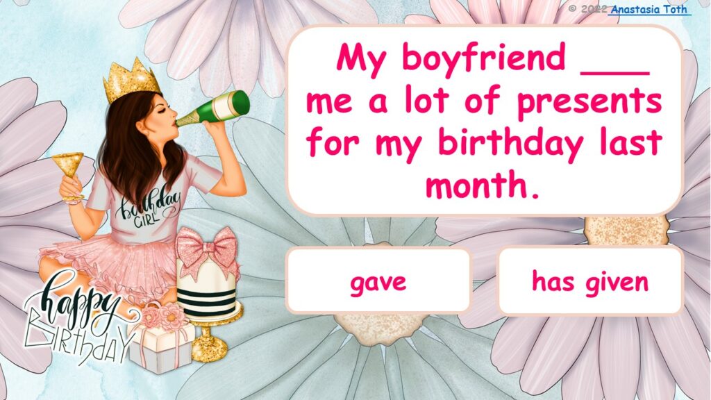 PRESENT PERFECT or PAST SIMPLE interactive game quiz test ESL activity ...