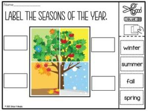 label the seasons | Made By Teachers