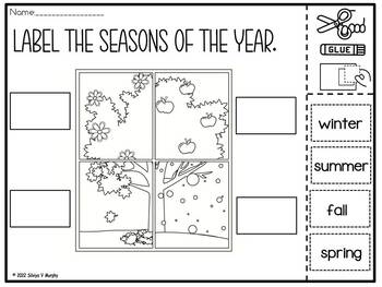 label the seasons | Made By Teachers