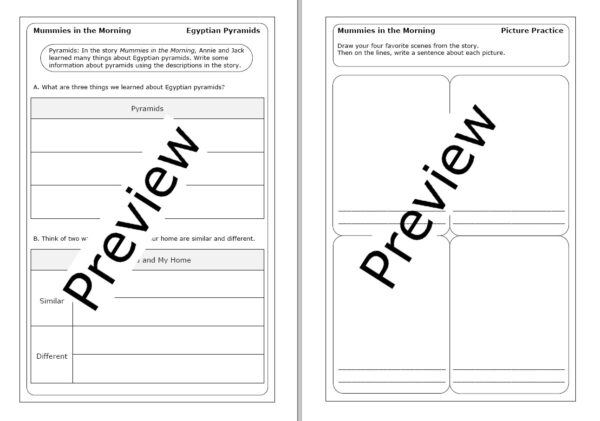 Magic Tree House "Mummies in the Morning" worksheets | Made By Teachers