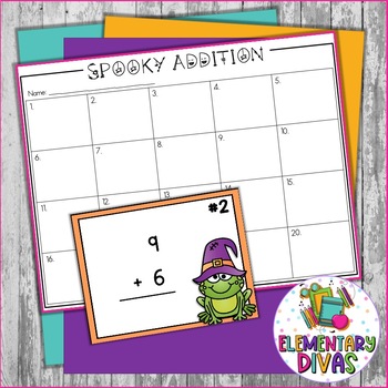 Addition to 20 Halloween Task Cards | Made By Teachers