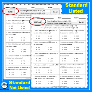 Rounding Whole Numbers Worksheets | 4th Grade Place Value | Made By ...
