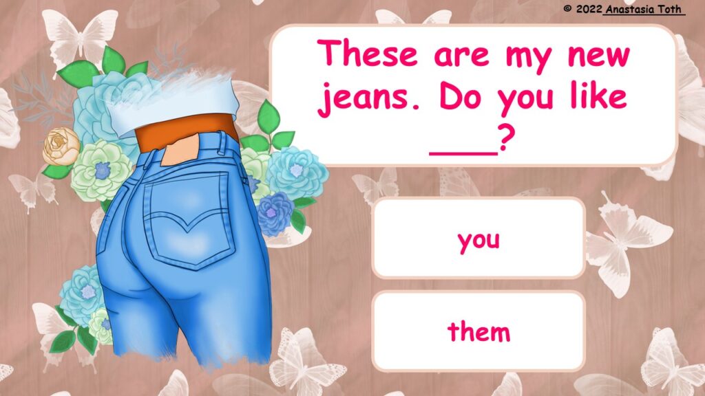 ESL ELL EFL English interactive object pronouns grammar game quiz ...