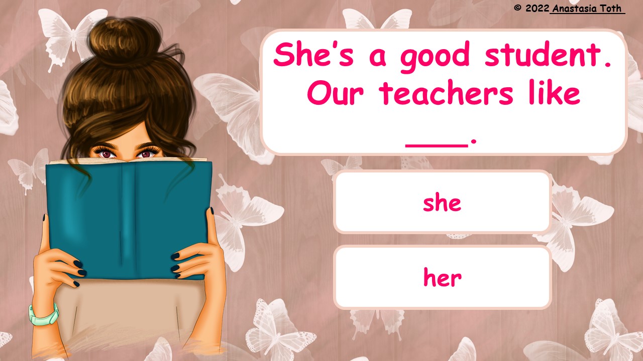 ESL ELL EFL English interactive object pronouns grammar game quiz ...