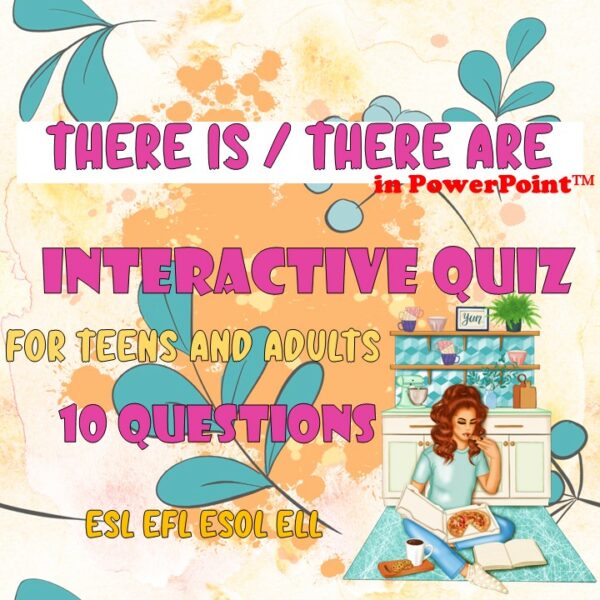 ESL grammar activities There is / are interactive game quiz for adults ...
