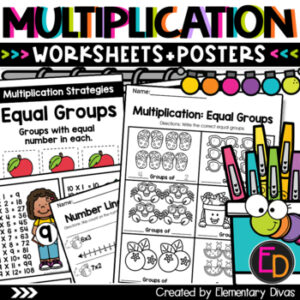 Arrays Number Line Multiplication Equal Groups & Posters | Made By Teachers