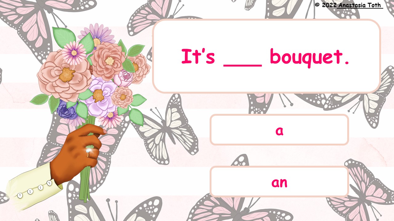 ESL EFL a or an articles grammar game quiz test for adults/teens | Made ...