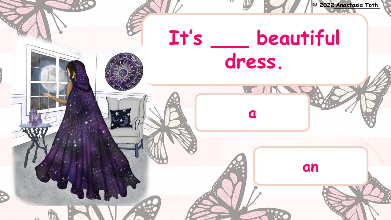 ESL EFL a or an articles grammar game quiz test for adults/teens | Made ...