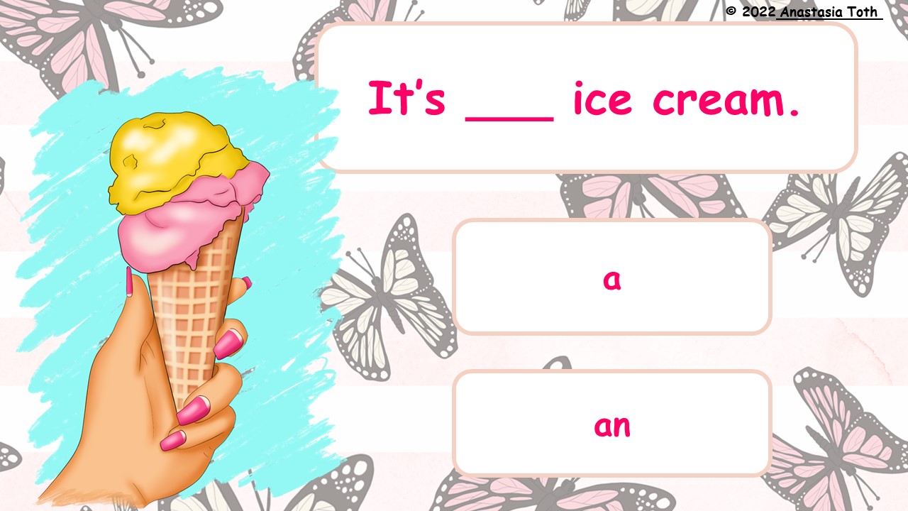 ESL EFL a or an articles grammar game quiz test for adults/teens | Made ...