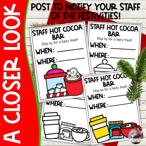 Staff Morale | Hot Cocoa Bar | Made By Teachers