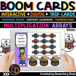 BOOM CARDS Halloween Multiplication Arrays | October | Made By Teachers
