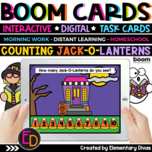 BOOM CARDS Halloween Counting To 10 Mini Decks | October | Made By Teachers