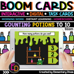 BOOM CARDS Halloween Counting To 10 Mini Decks | October | Made By Teachers