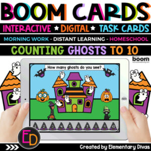 BOOM CARDS Halloween Counting To 10 Mini Decks | October | Made By Teachers