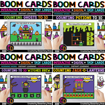 BOOM CARDS Halloween Counting To 10 Mini Decks | October | Made By Teachers