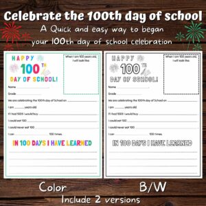 100th day of school activities for K, 1st, 2nd, 3rd, and 4th | Made By ...