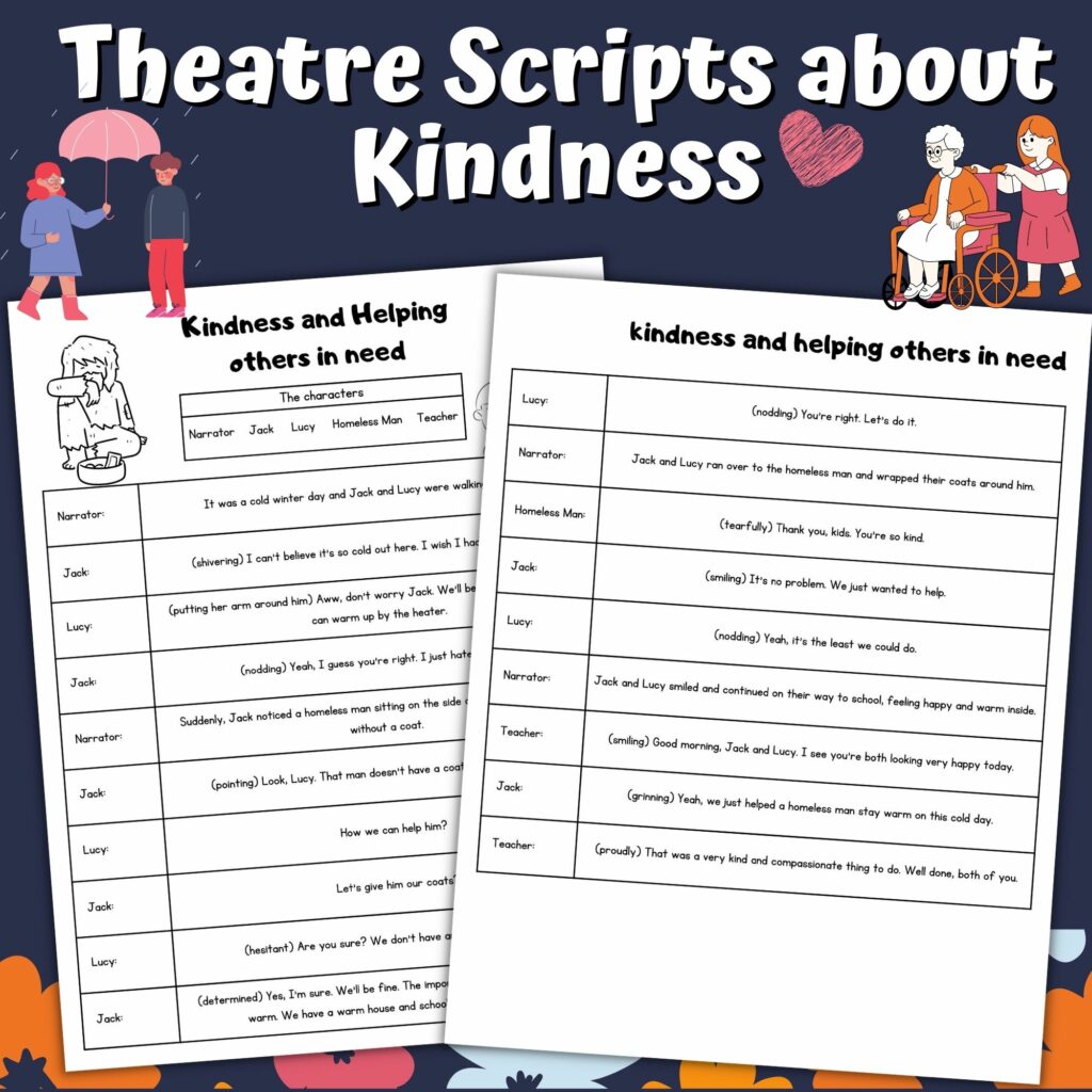 Reader's Theatre Scripts about Kindness - 100th day of school | Made By ...