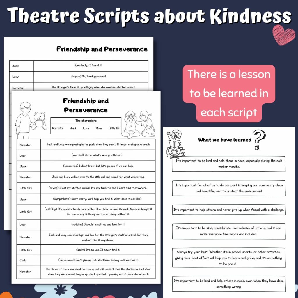 Reader's Theatre Scripts about Kindness - 100th day of school | Made By ...