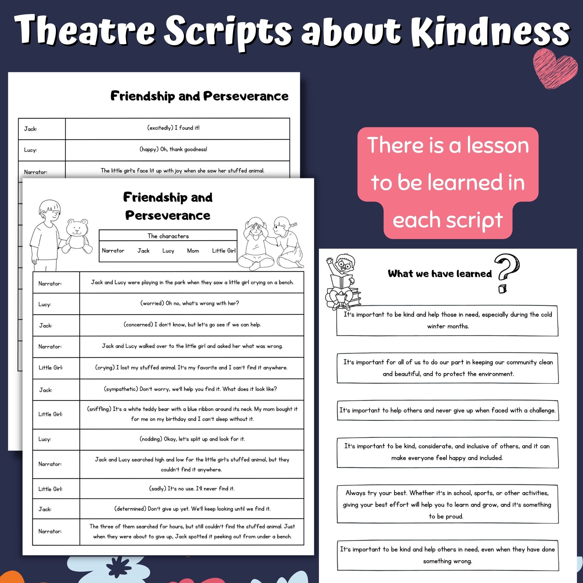 Reader's Theatre Scripts about Kindness - 100th day of school | Made By ...