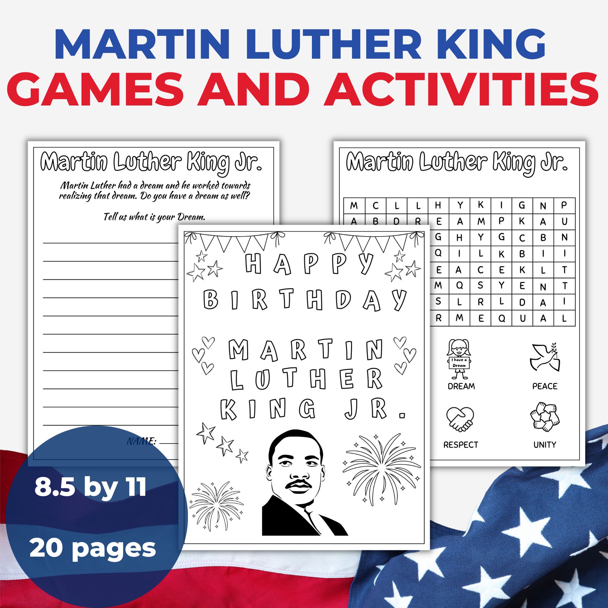 Martin Luther King JR No Prep Games & Activities | black history month ...