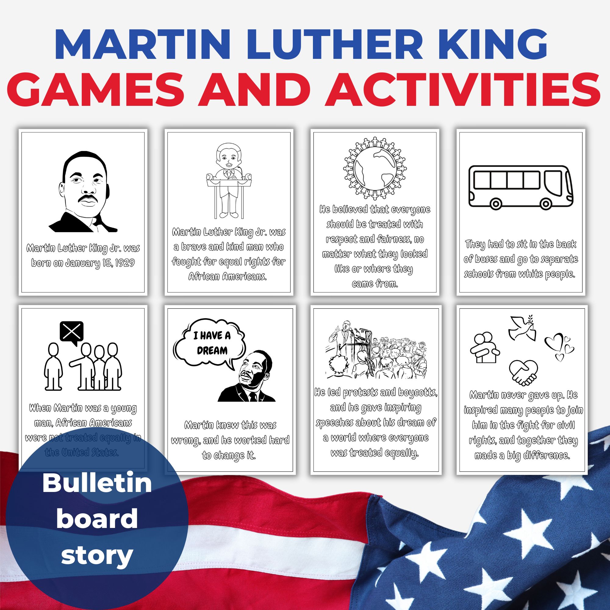 Martin Luther King JR No Prep Games & Activities | black history month ...