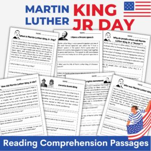 Martin Luther King Jr No prep Reading Comprehension | black history ...