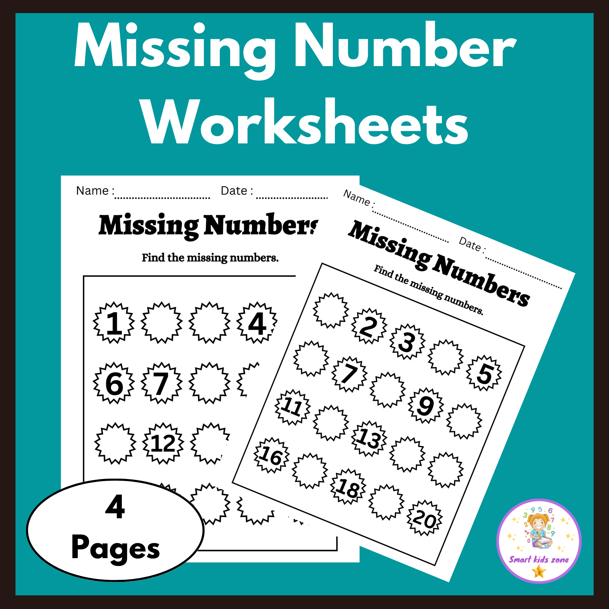 Missing Numbers Worksheets | Number Recognition 1-20 | Made By Teachers