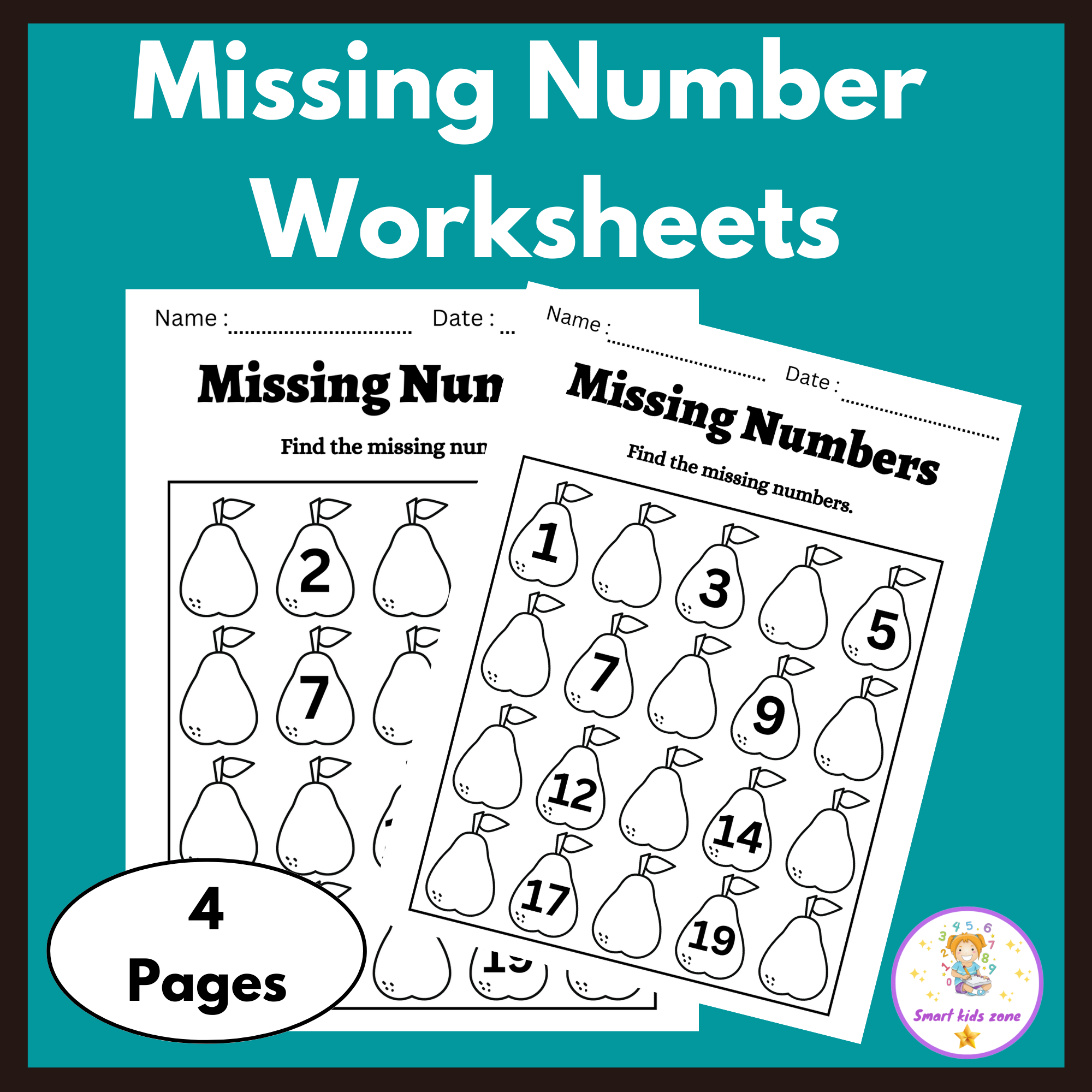 Missing Numbers Worksheets | Number Recognition 1-20 | Made By Teachers