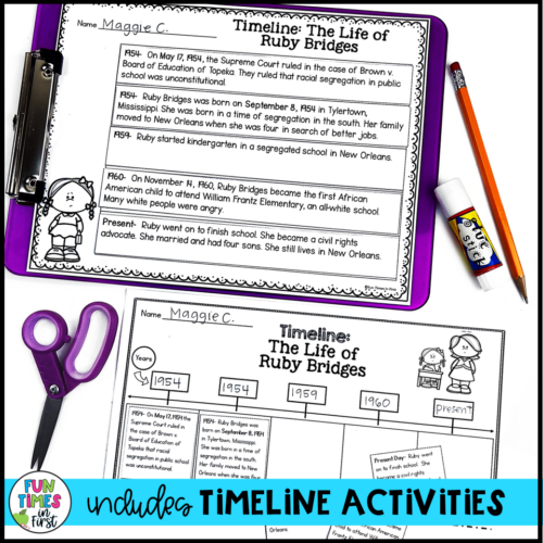 Ruby Bridges Activities - Little Books, Timelines, Crown Craft and More! | Made By Teachers