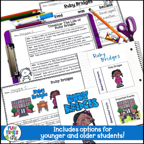 Ruby Bridges Activities - Little Books, Timelines, Crown Craft and More ...