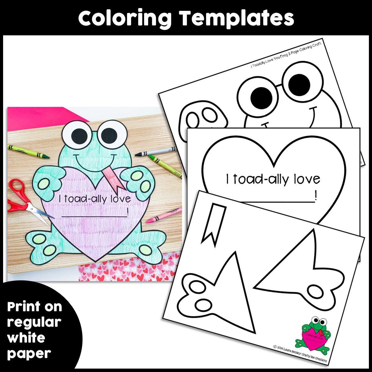 Valentines Day Frog Craft | Valentine's Day Activities | Frog Bulletin ...