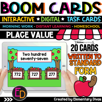 BOOM CARDS Place Value Written to Standard | Distant Learning | Made By ...