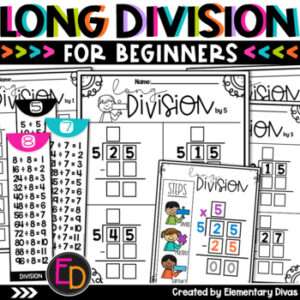 Long Division Practice for Beginners |Anchor Chart | Bookmarks | Made ...